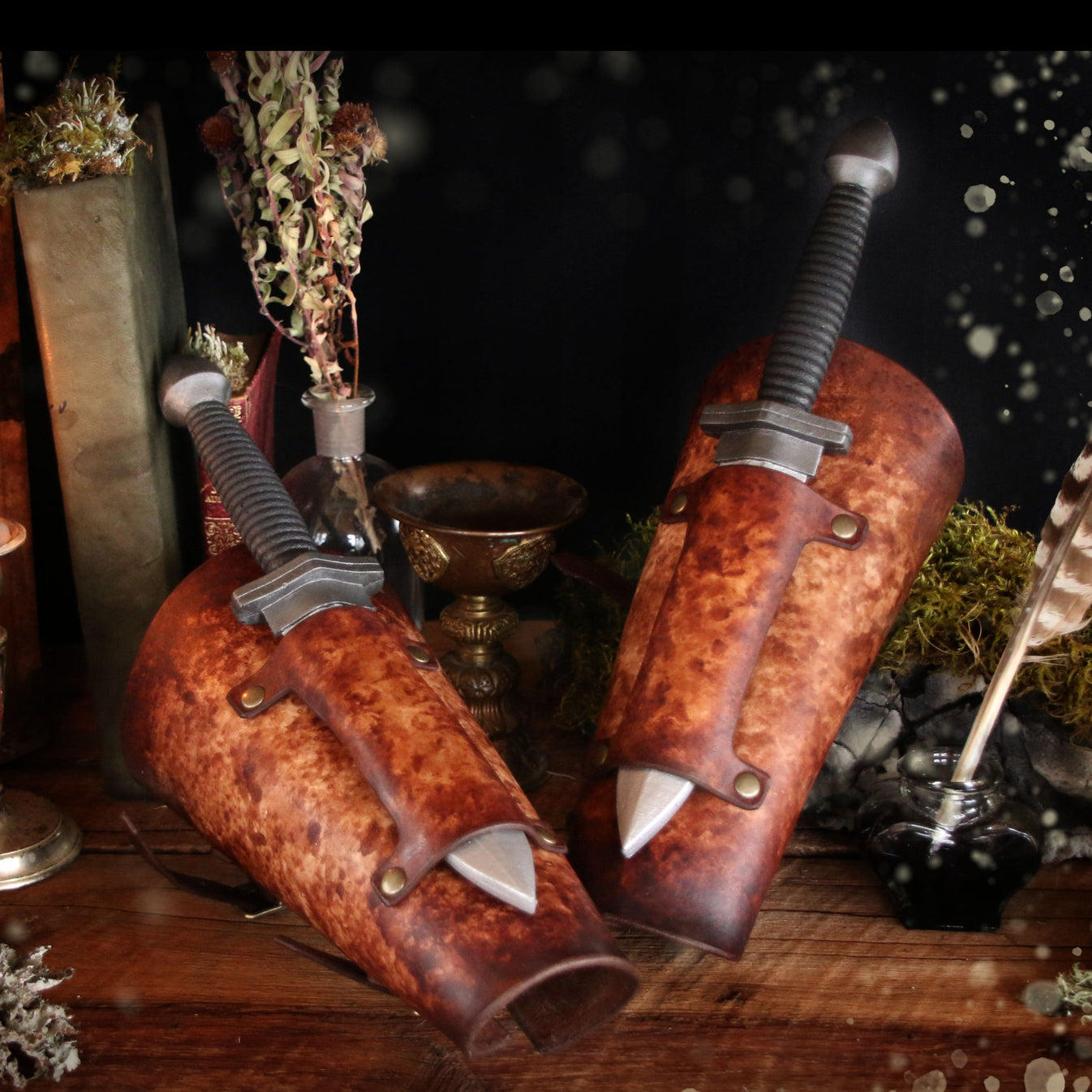 Custom Tooled Bracers - Leather wear for Fantasy characters and Larp ...