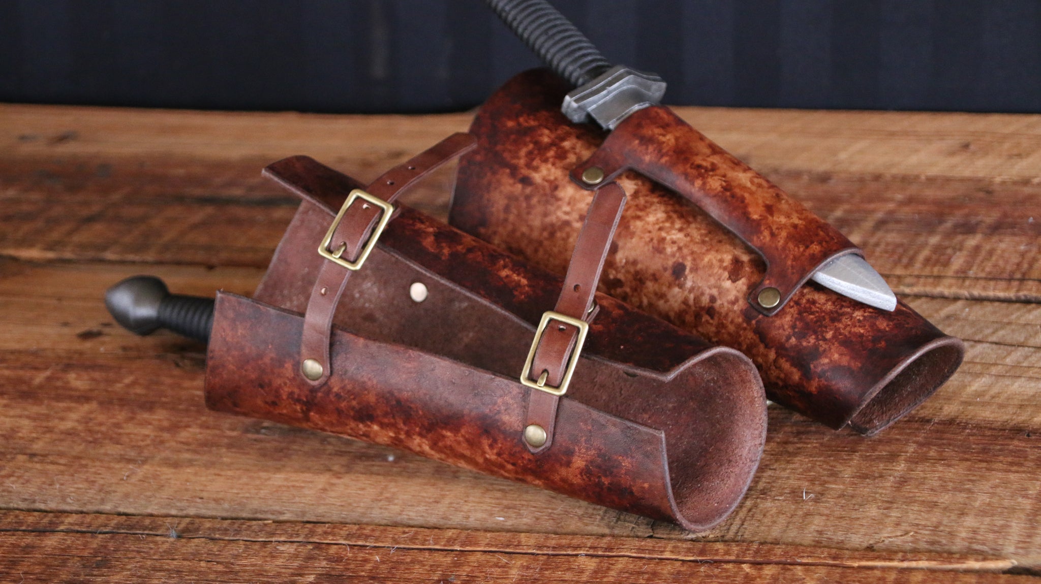 Custom Tooled Bracers - Leather wear for Fantasy characters and Larp ...